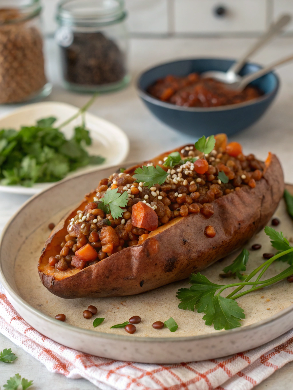 BBQ Lentil Stuffed Sweet Potatoes: 5 Easy Steps for a Tasty Meal ...