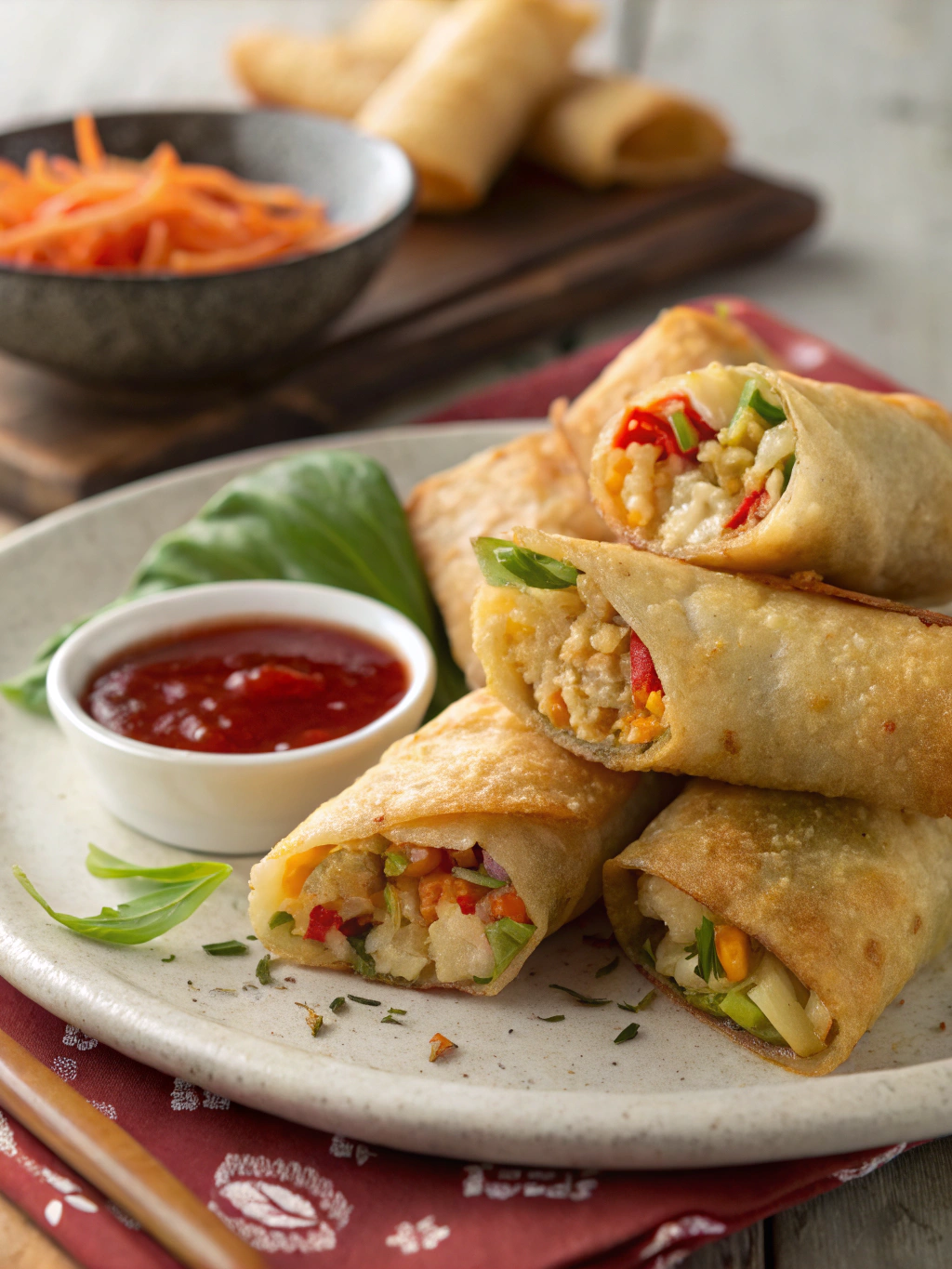 Baked Veggie Egg Rolls with Dipping Sauce: 5 Easy Steps to Perfect ...