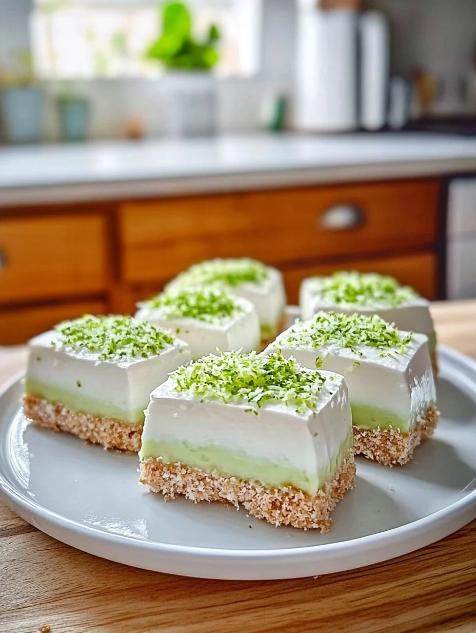 Refreshing No-Bake Chia Pudding Bars with Zesty Coconut Lime Flavor
